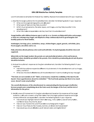 Rader GRA 280 Module Three Activity Template - Module Three Activity ...