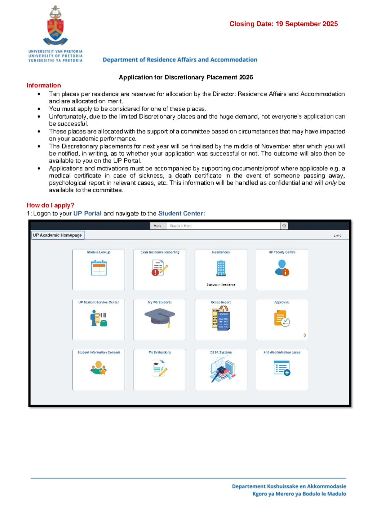 Discretionary Placement Application Guide 2026 - Studocu
