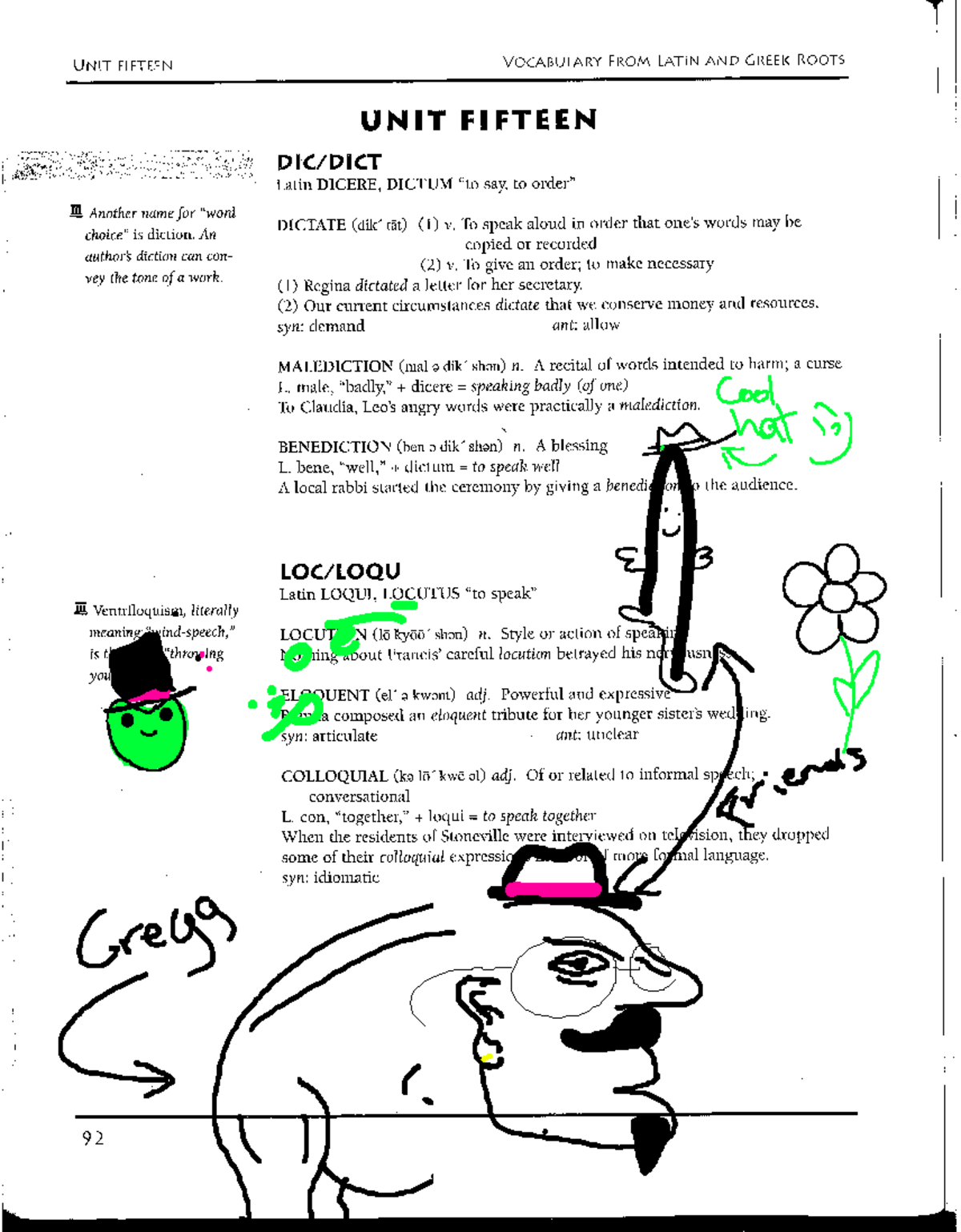 Book 4 Unit 15 Vocabulary Worksheet: Latin & Greek Roots - Studocu