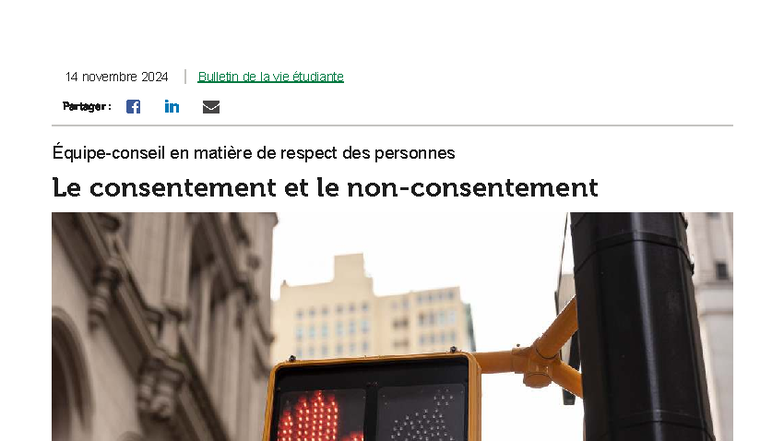 Étude sur le Consentement et Non-Consentement - Université de ...