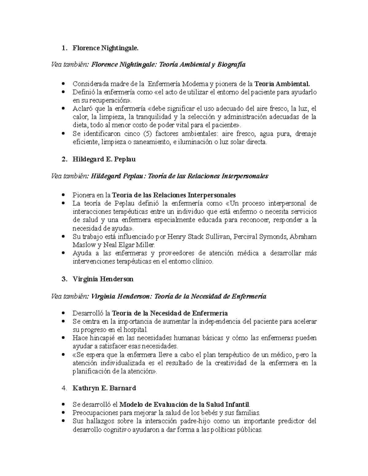 Teorías y Modelos de Enfermería: Florence Nightingale y Más - Studocu