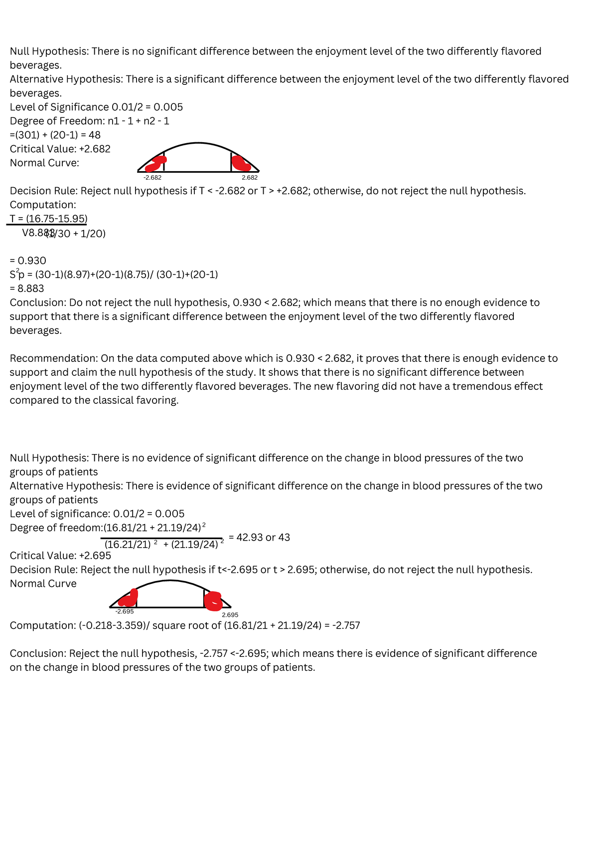 Module 6 t-test two sample test - Null Hypothesis: There is no ...