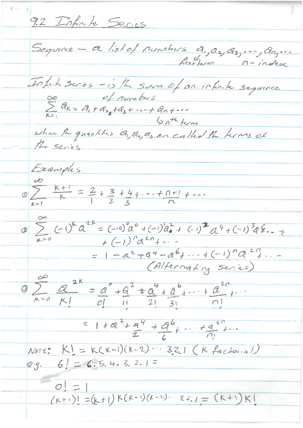 L16 - Infinite Series and Convergence Concepts - Studocu