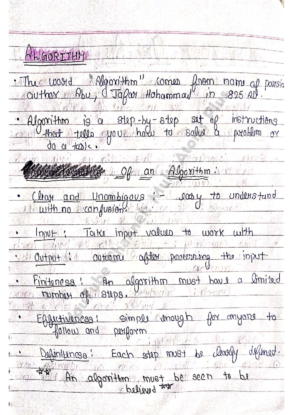 Algorithm Notes for Multi Atoms Unit 1 (Daa) Study Guide - Studocu
