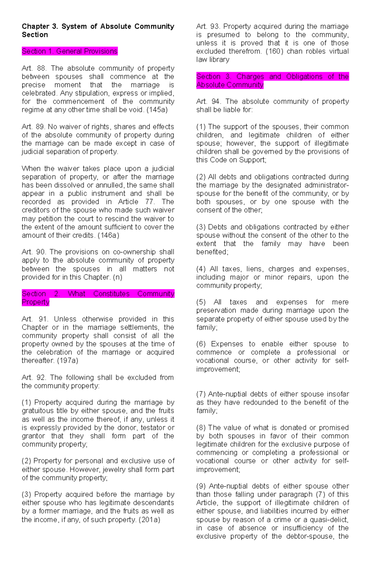 Chapter 3 System of Absolute Community - Chapter 3. System of Absolute ...