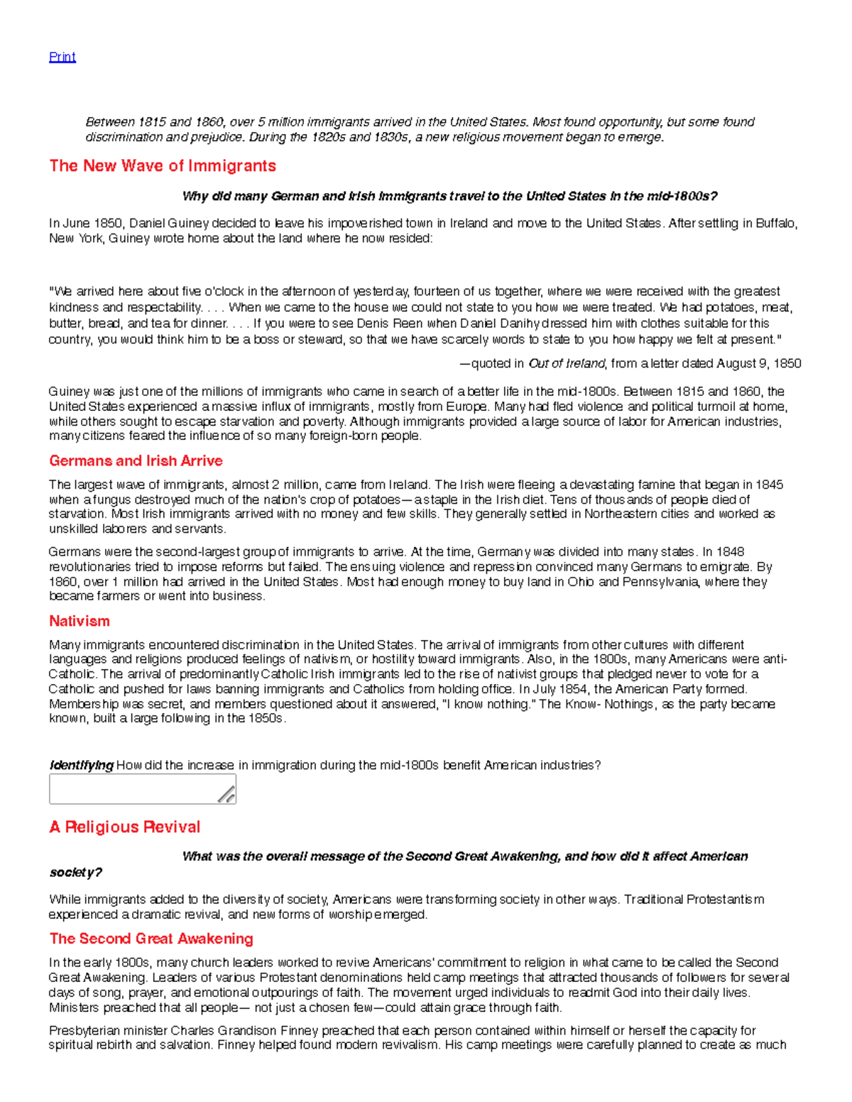 The Second Great Awakening (1820-1860): Religion, Immigration, and ...