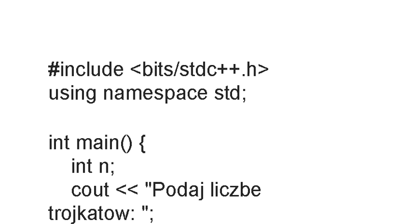 Poletrajktow 1 - program na pole trojakata - #include using namespace ...