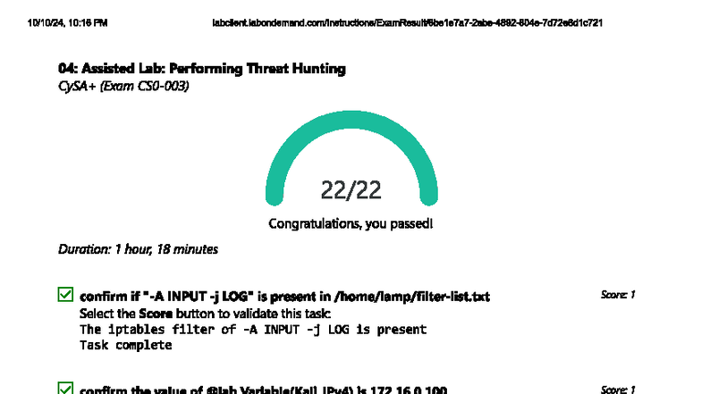 Lab 4 - Threat Hunting Exam Review and Insights - Studocu
