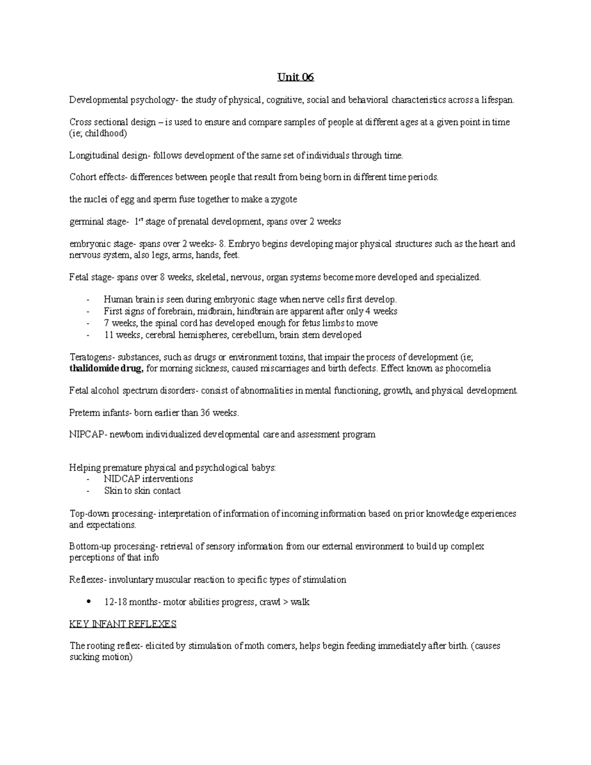 Unit 6 - Lecture notes summarizing the unit textbook - Unit 06 ...