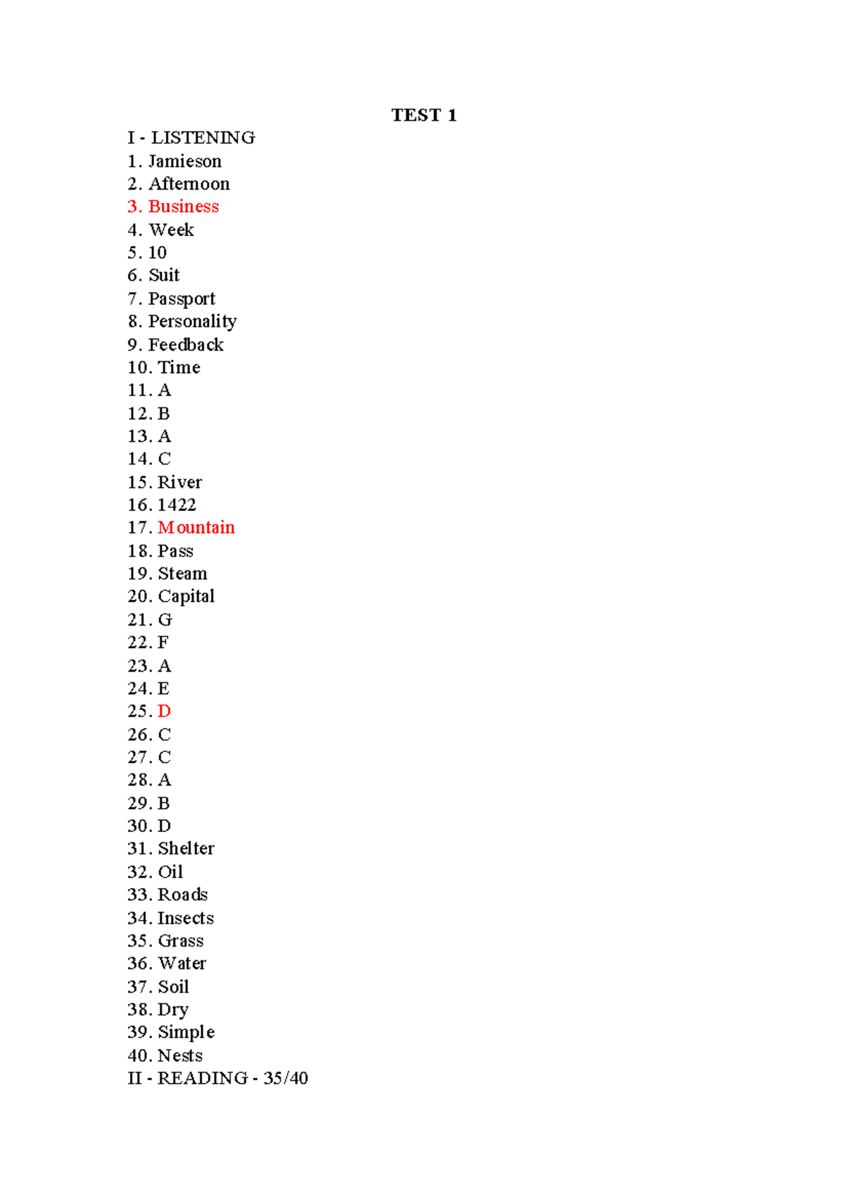 CAM 15 - IELTS Listening & Reading Test Notes - Studocu