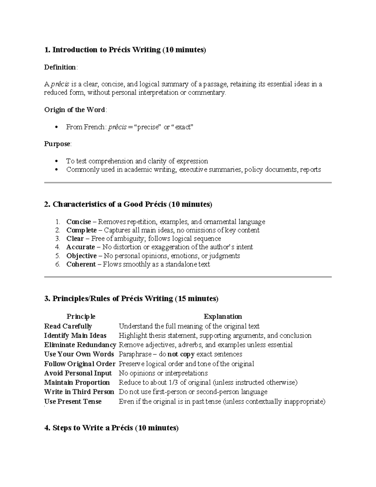 Precis Writing - English Notes: A Guide to Effective Summarization ...