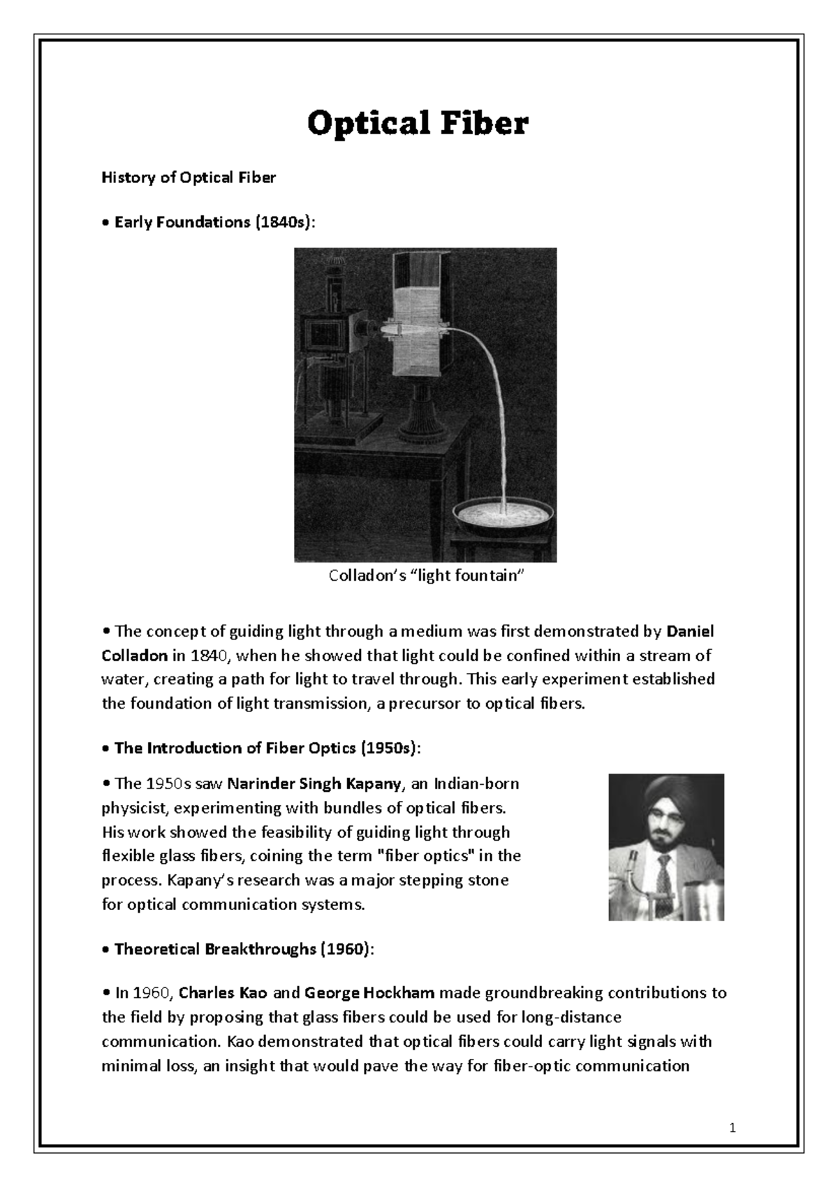 Optical Fiber and it's future - Optical Fiber History of Optical Fiber ...