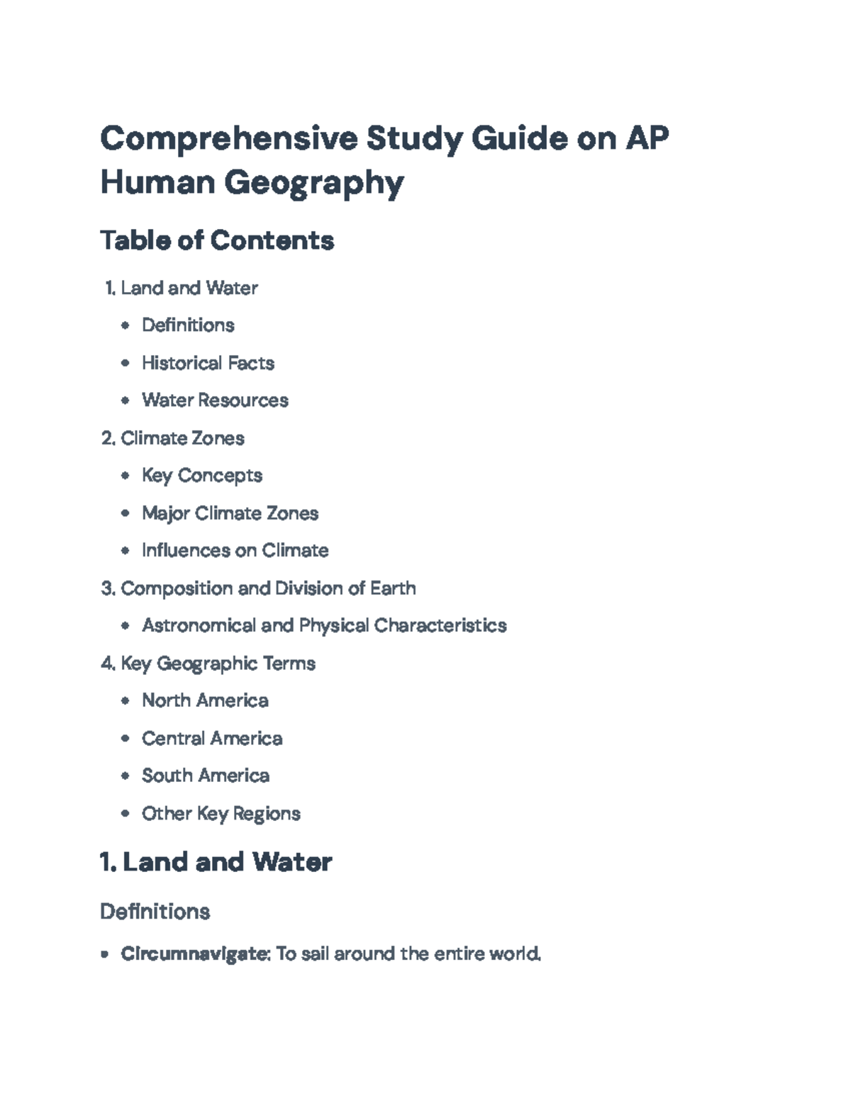 AP Human Geography Study Guide: Key Concepts and Geographic Terms ...