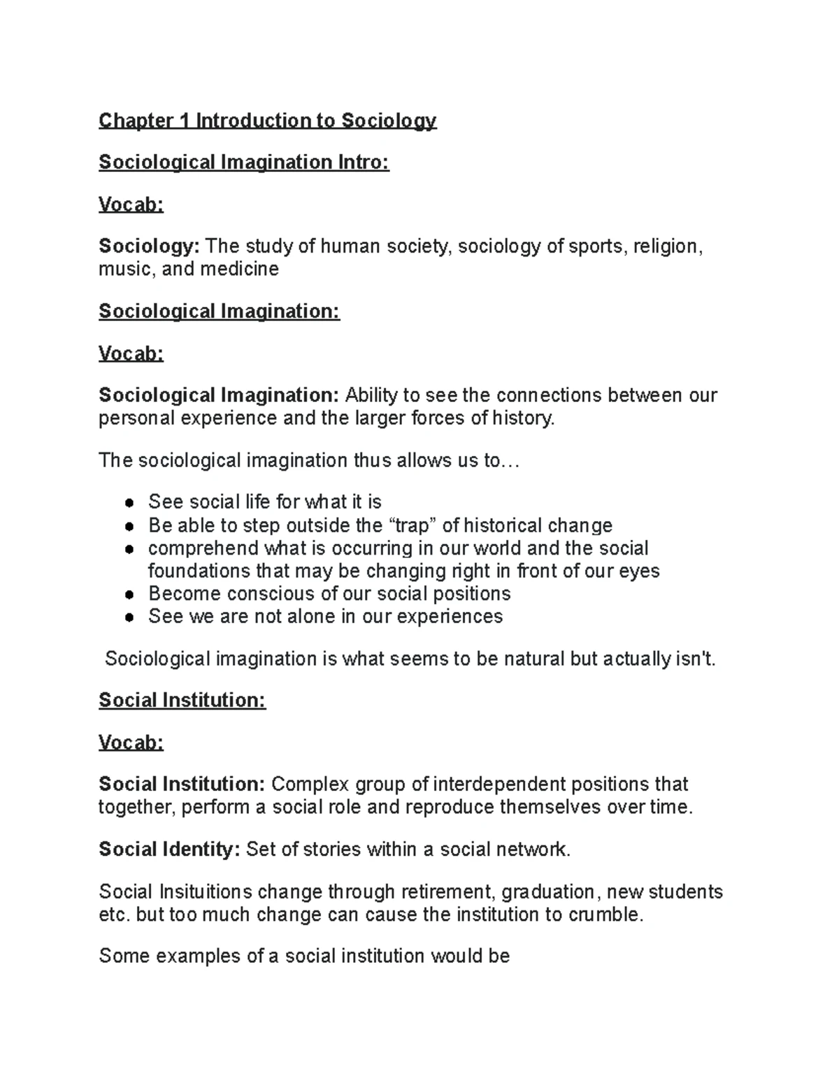 Unit 1 Notes - summary of chapter 1 - You May Ask Yourself: An ...