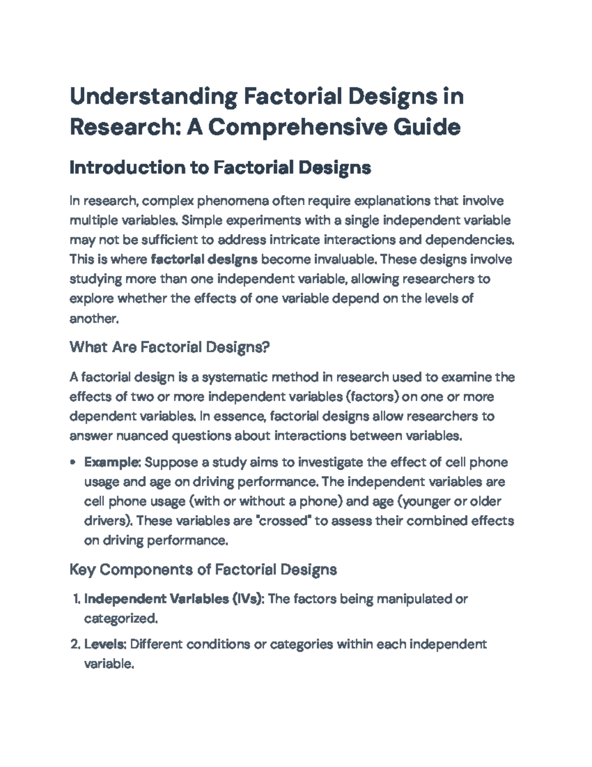 Understanding Factorial Designs in Research: A Comprehensive Guide ...