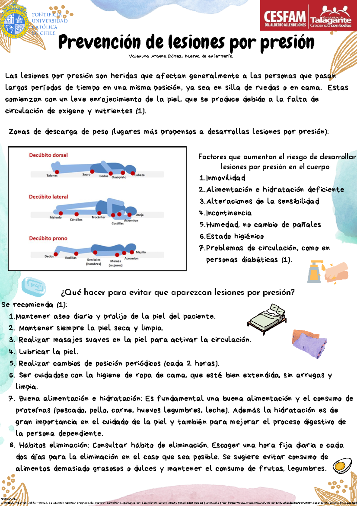 6. Prevención de lesiones por presión - Mantener aseo diario y prolijo de la piel del paciente ...
