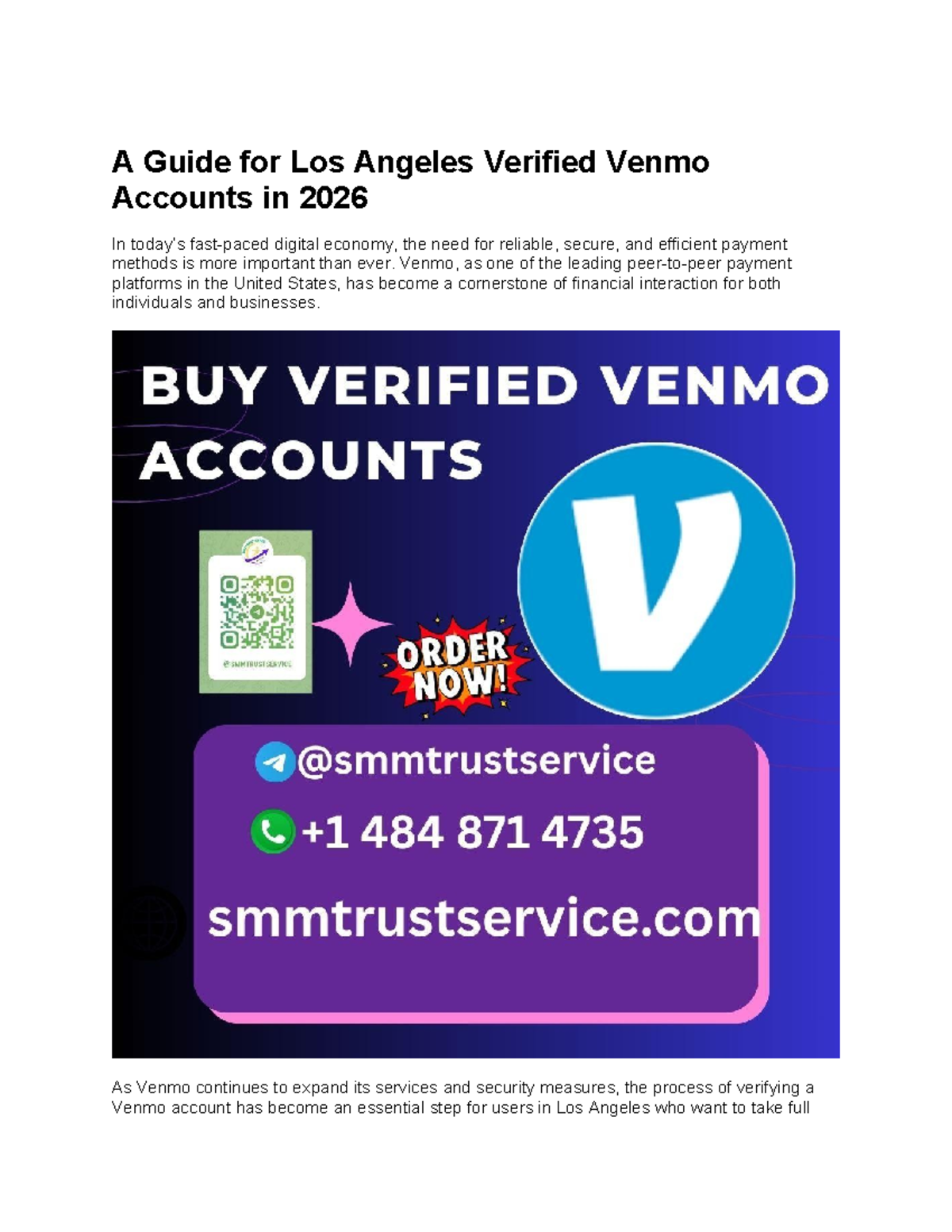 A Guide to Verifying Venmo Accounts in LA (2026) - Studocu