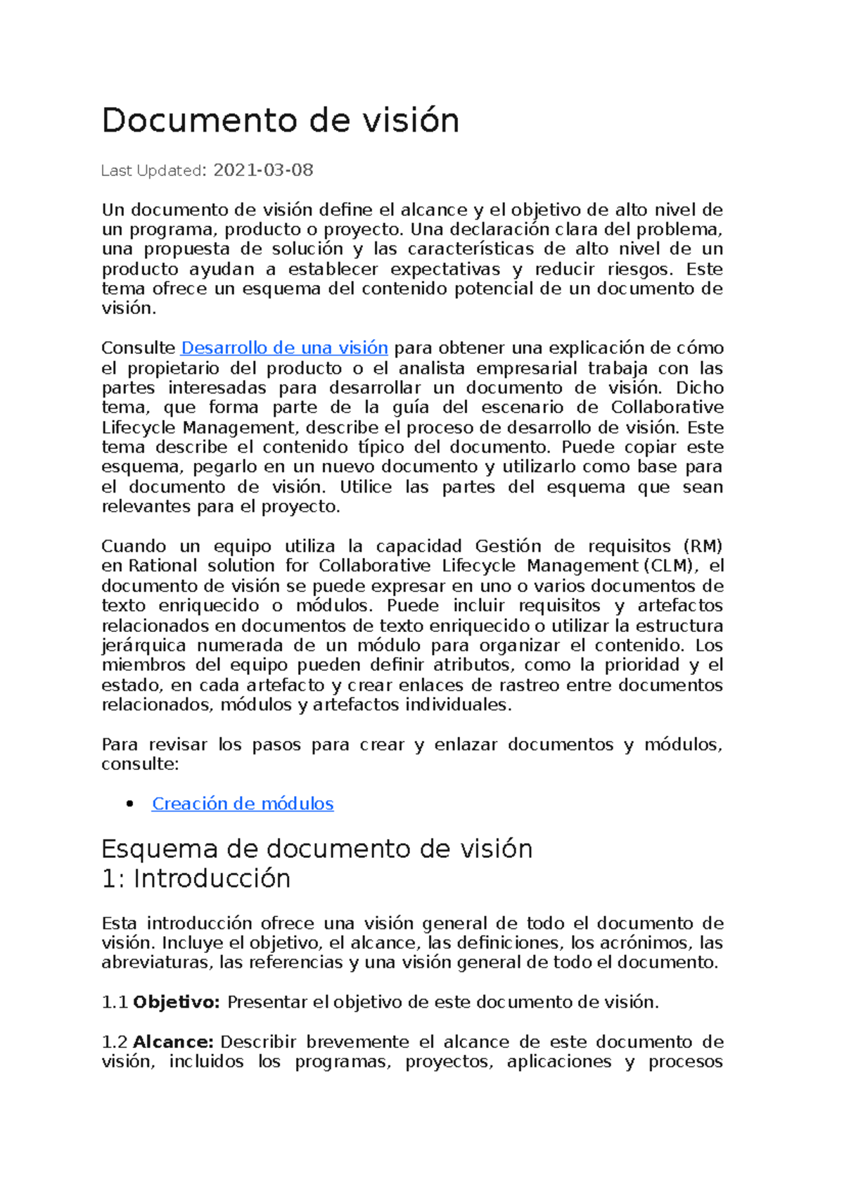 Documento de visión - Modelo del negocio, descripción general del ...