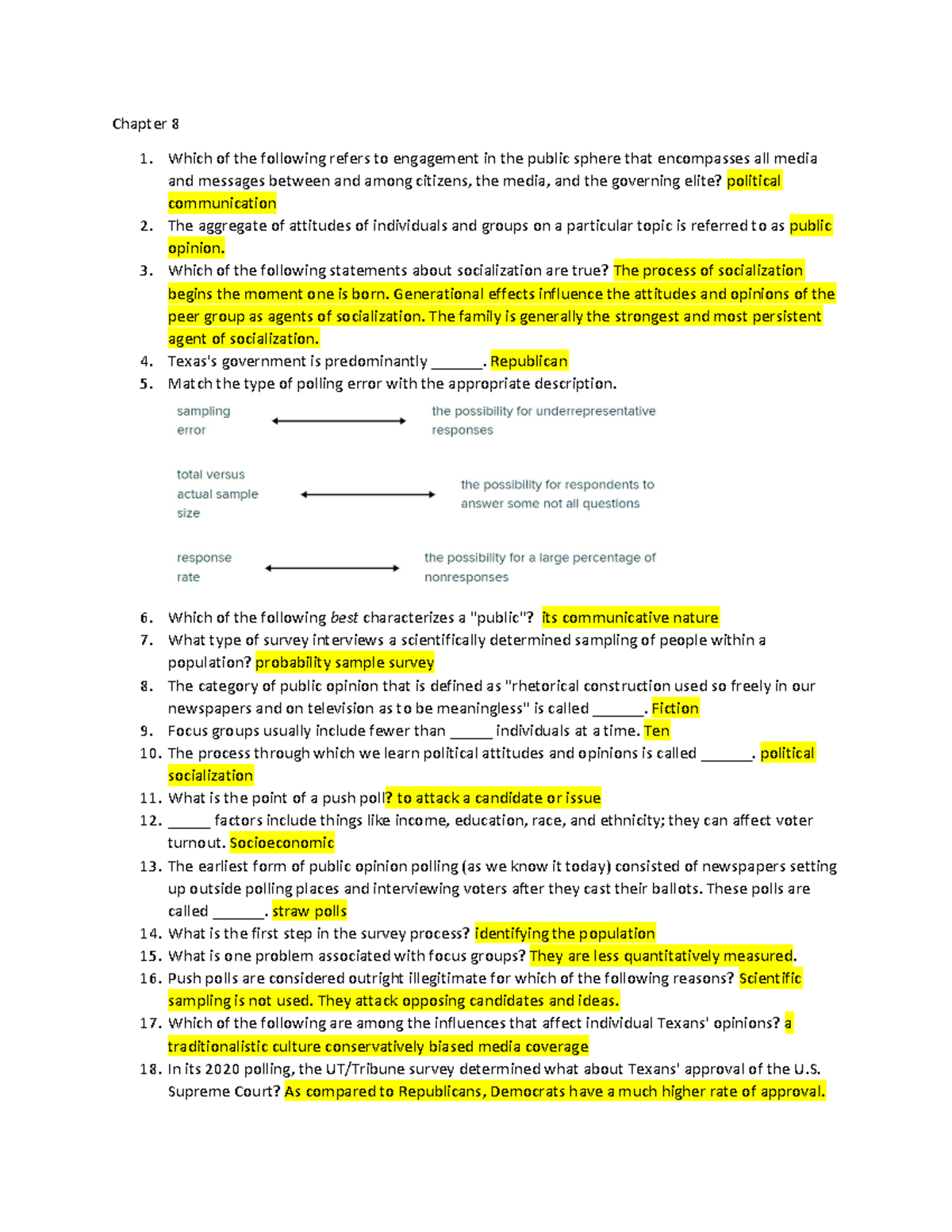 TX POL Chapter 8-11 - Smartbook Assignment & Key Concepts Explained - Studocu