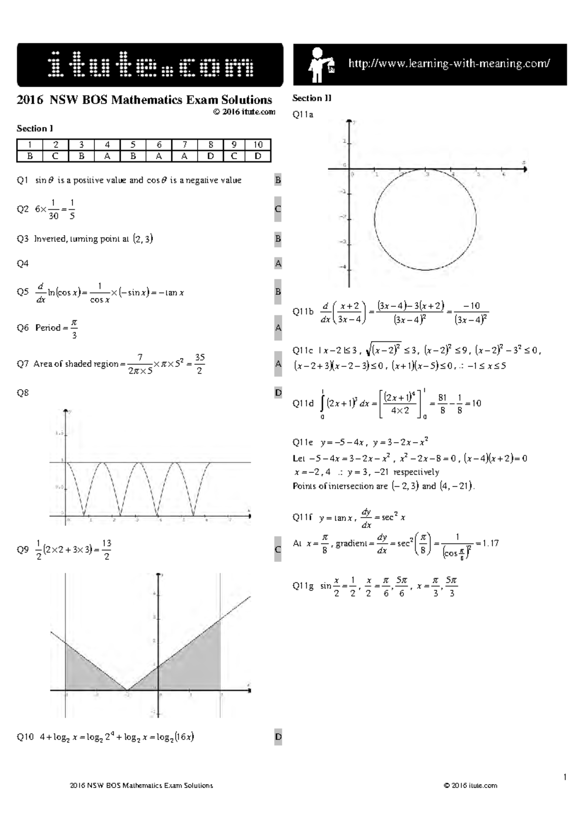 Maths 2016 i Tute.com Solutions - 2016 NSW BOS Mathematics Exam ...