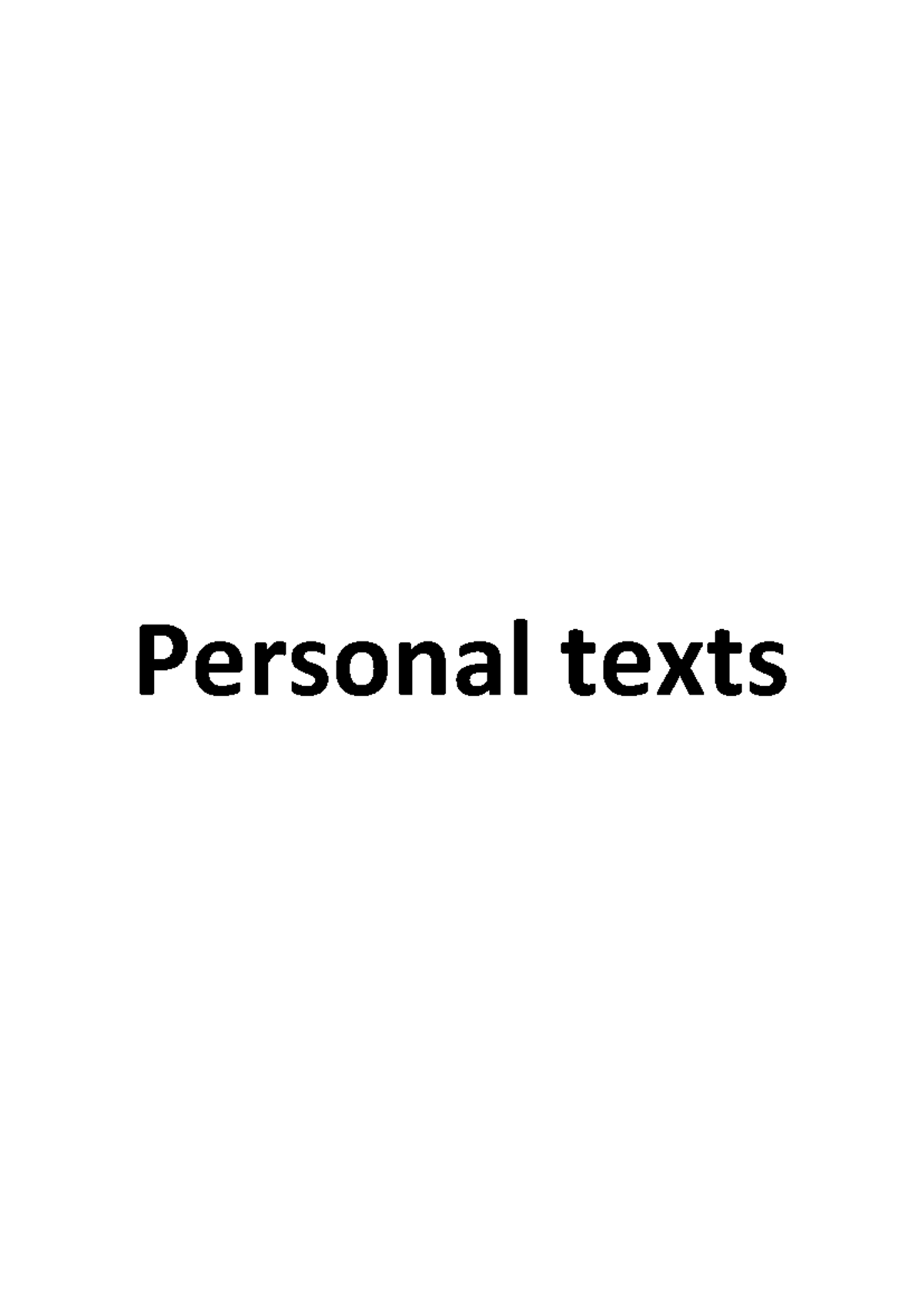 Personal Texts: My Journey to Success at University of London - Studocu