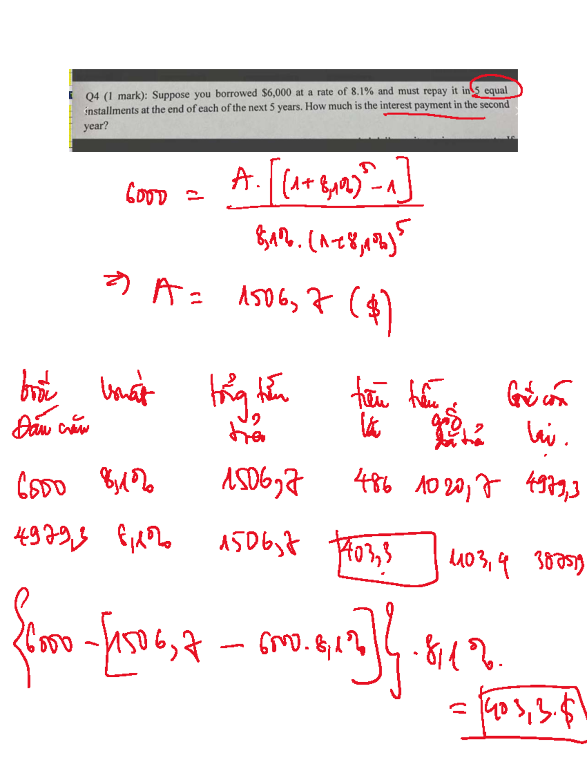 Q4 Finance Questions: Interest Payments & Stock Valuation Analysis ...