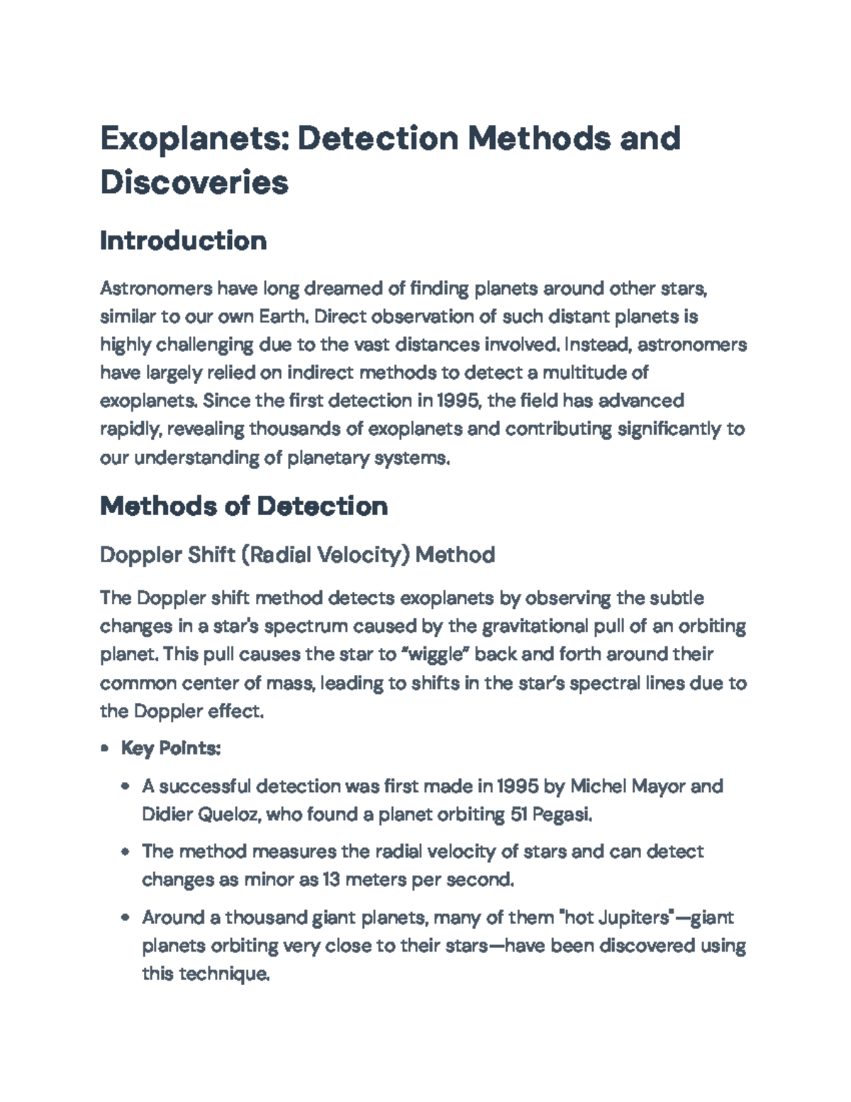Exoplanets: Detection Methods and Discoveries in Astronomy - Exoplanets ...