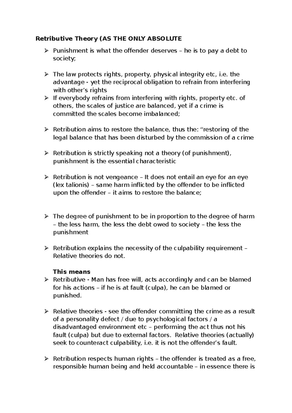 Retributive Theory: Understanding Justice and Punishment Principles ...