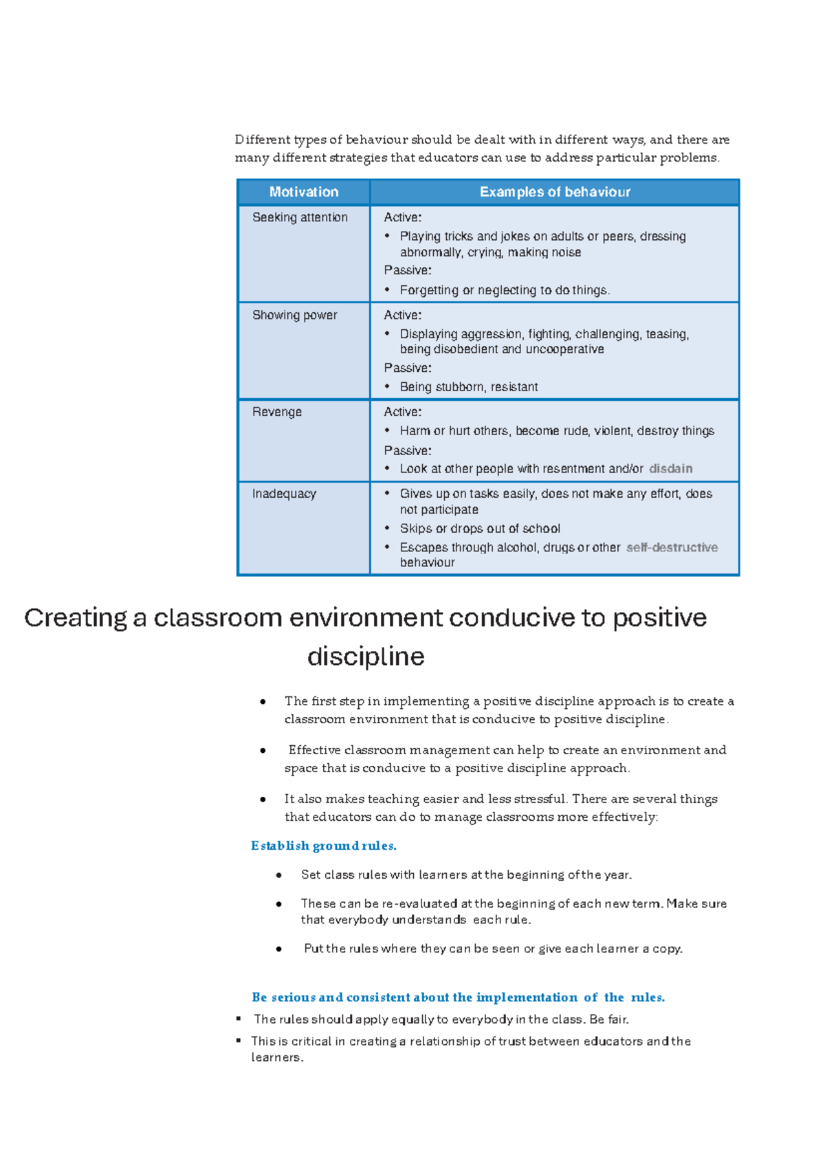 EDU 101: Strategies for Managing Classroom Behavior and Discipline ...