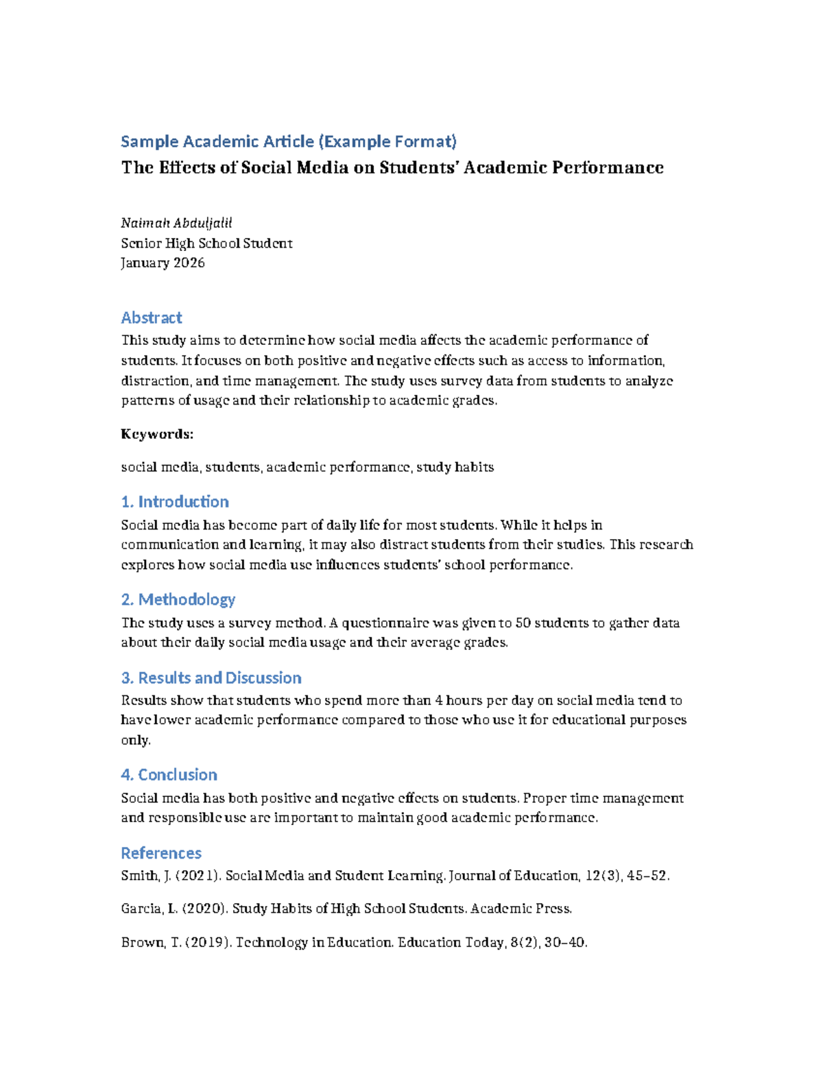 Effects of Social Media on Academic Performance: A Study (2026) - Studocu