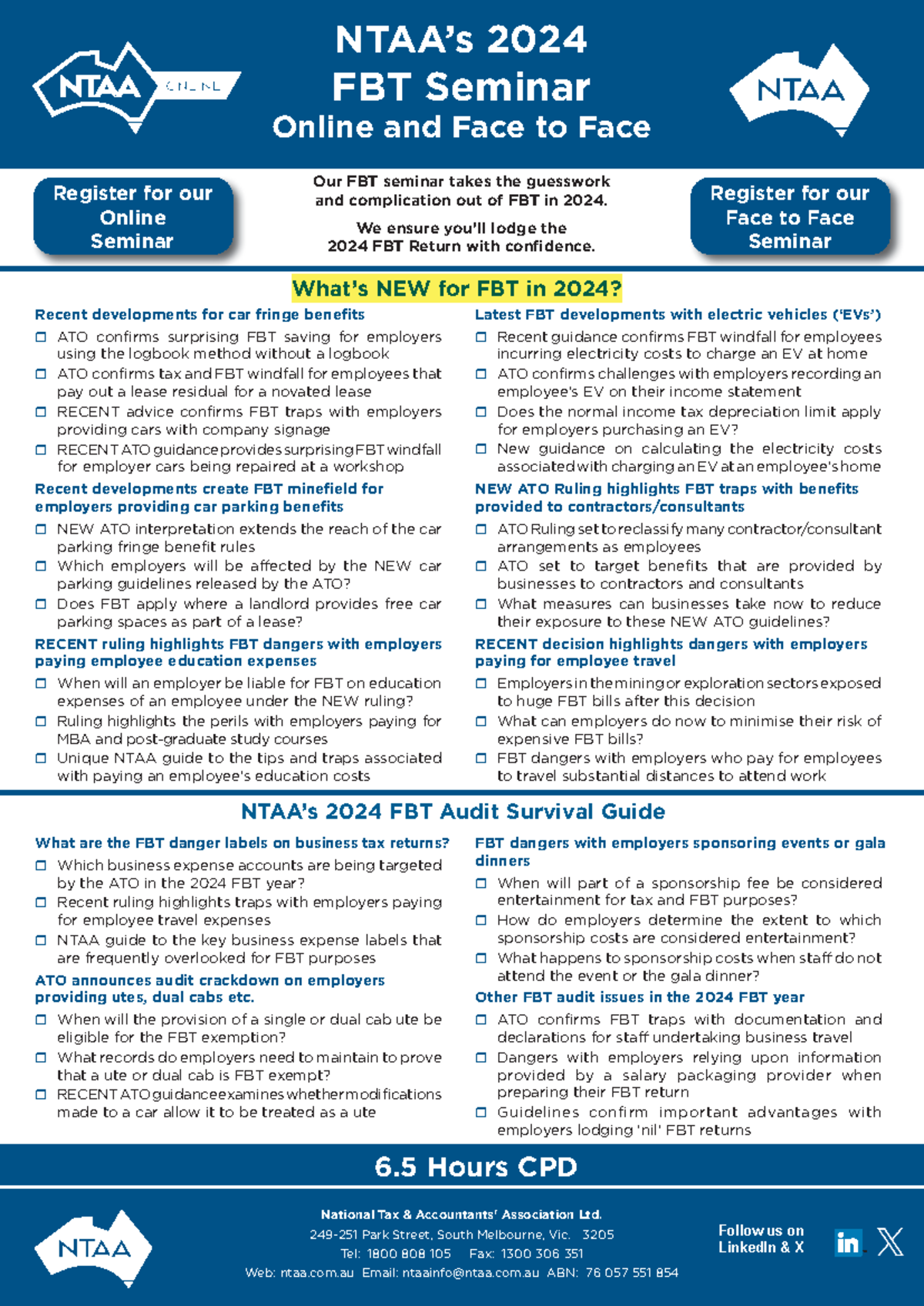 NTAA 2024 FBT Guidelines: Key Changes and Audit Insights - Studocu
