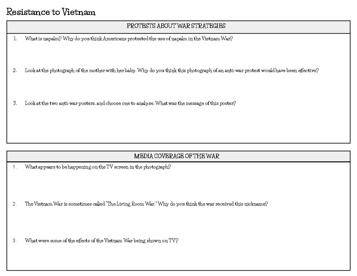 Resistance to Vietnam - AP US History Notes & Analysis - Studocu