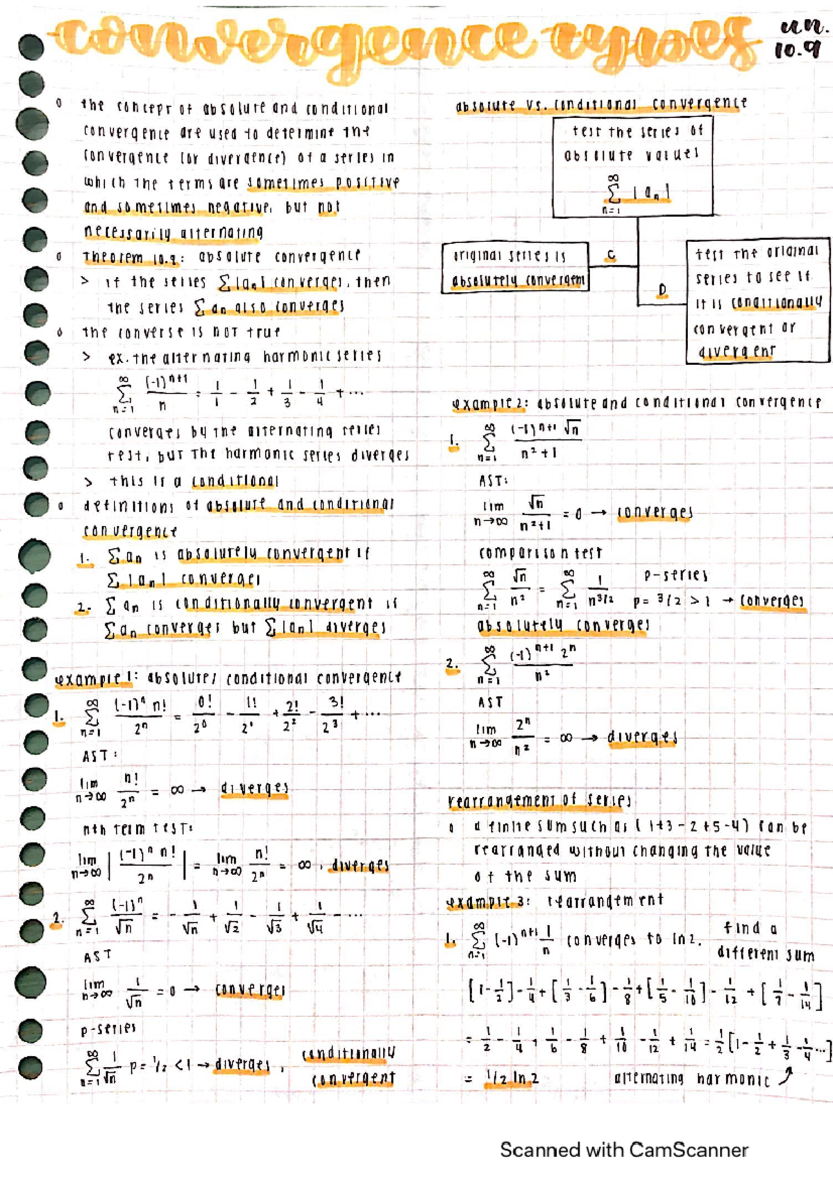 absolute or conditional convergence - CALC12 - Studocu