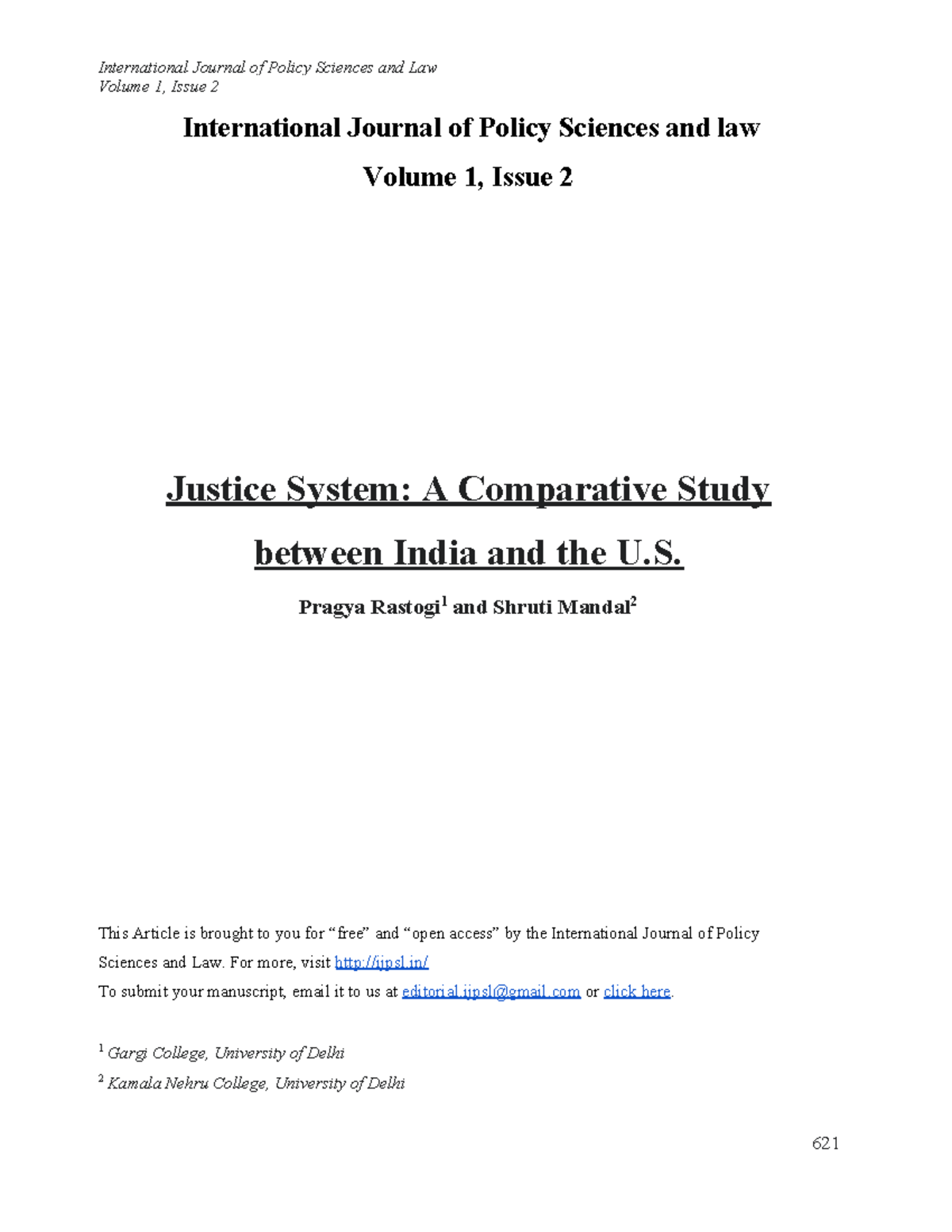 Justice System: Comparative Analysis of India and the US - Studocu