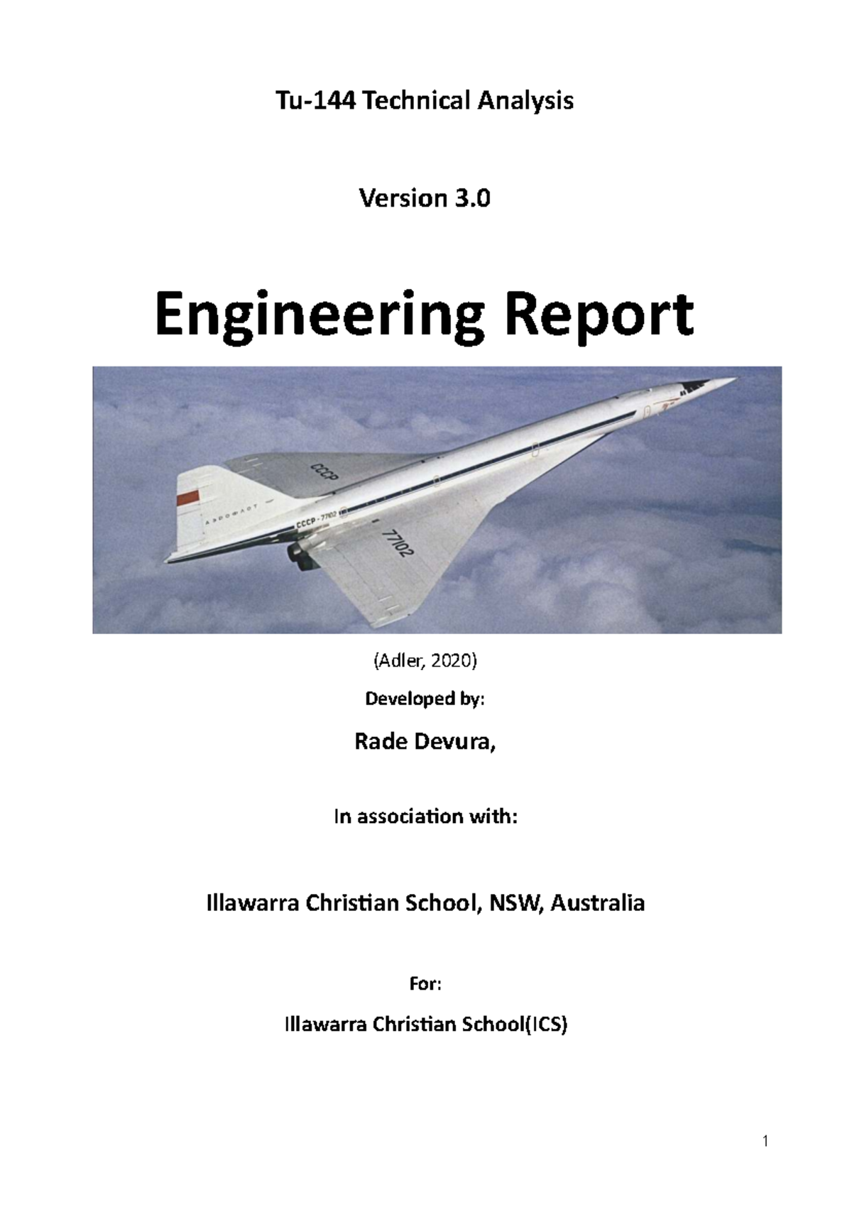 ENGR 101: Technical Analysis Engineering Report - Version 3.0 - Studocu