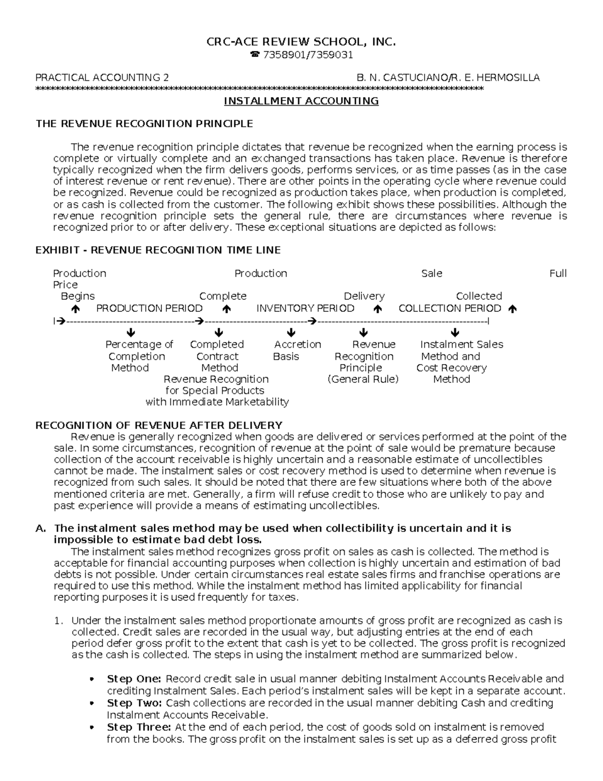Practical Accounting 2 LT: Installment Accounting & Revenue Recognition ...