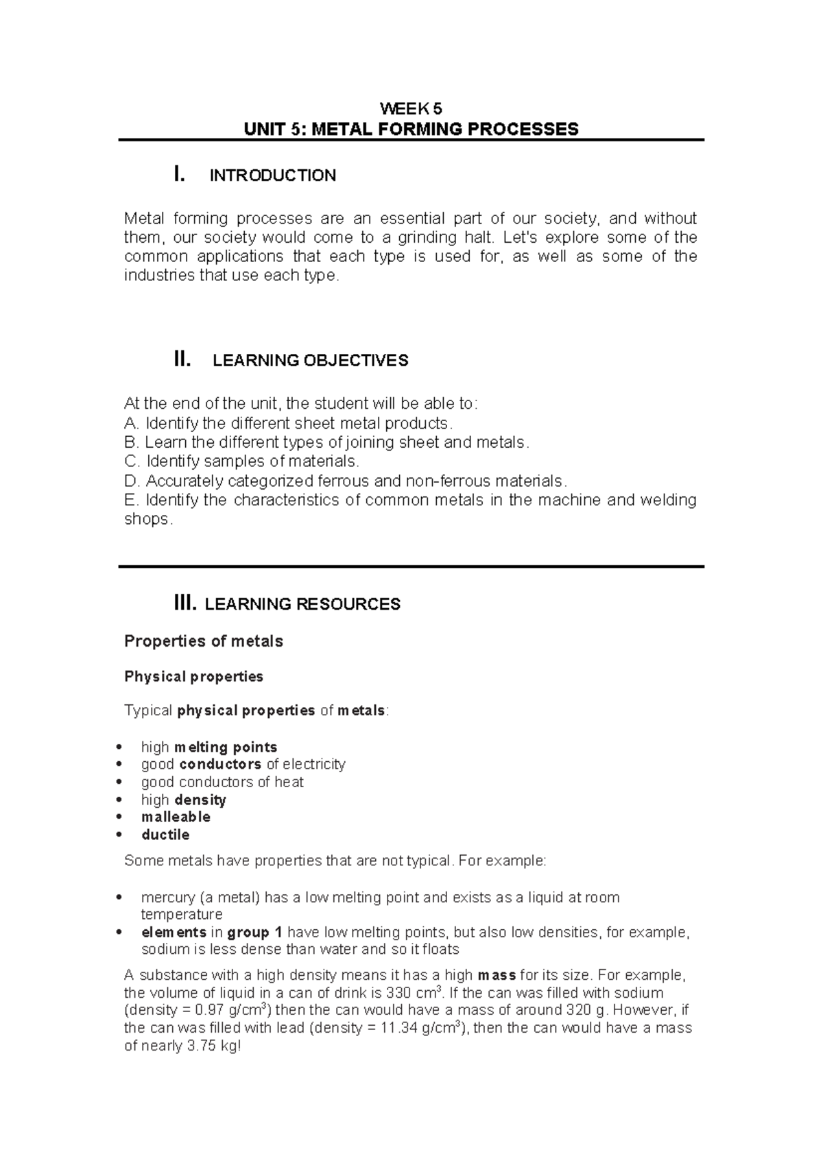 AT-1 Module 5: Overview of Metal Forming Processes and Applications ...