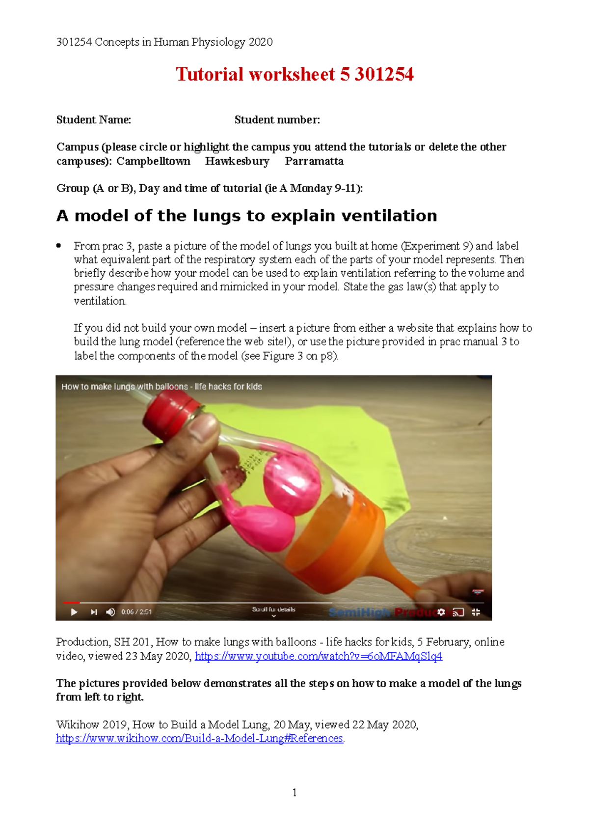 301254 Tutorial worksheet 5 2020 NEW - Tutorial worksheet 5 301254 ...