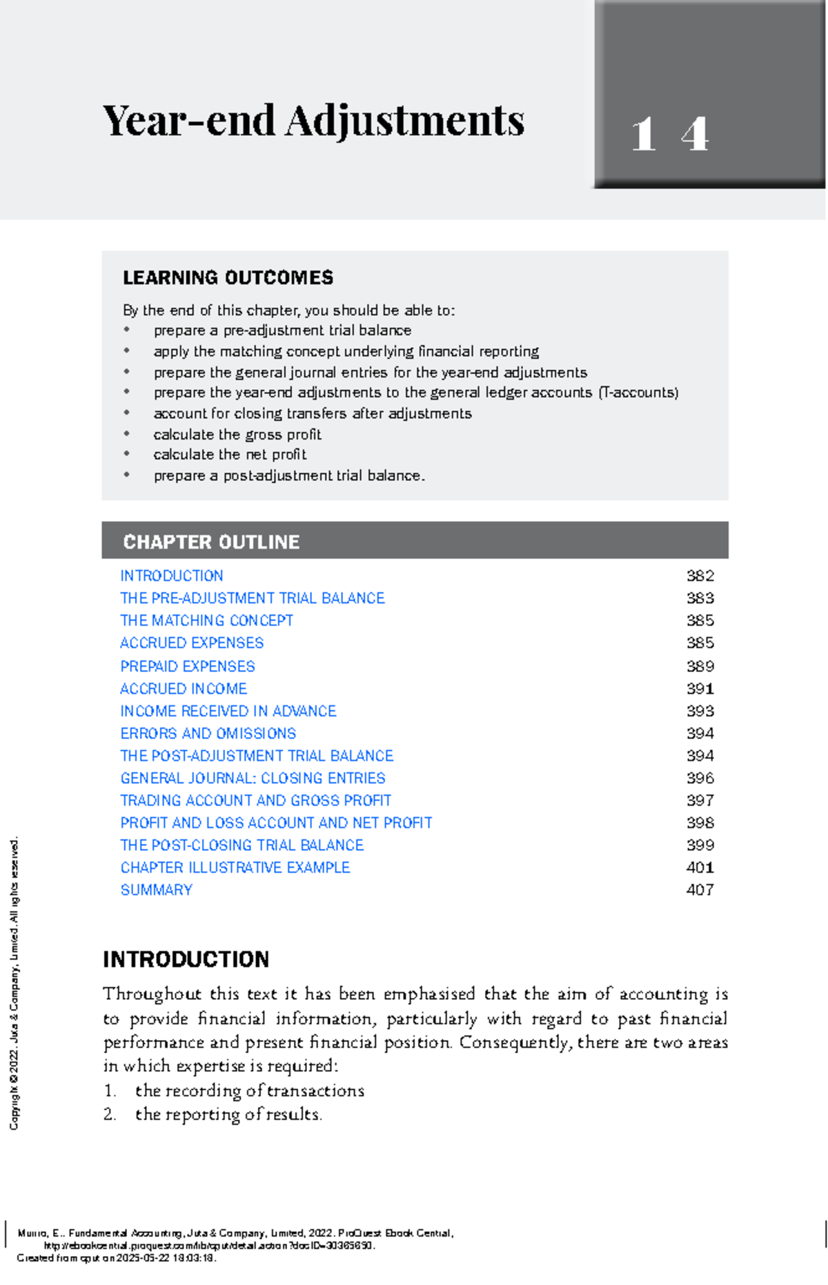 Fundamental Accounting - Chapter 14: Year-End Adjustments and Trial ...
