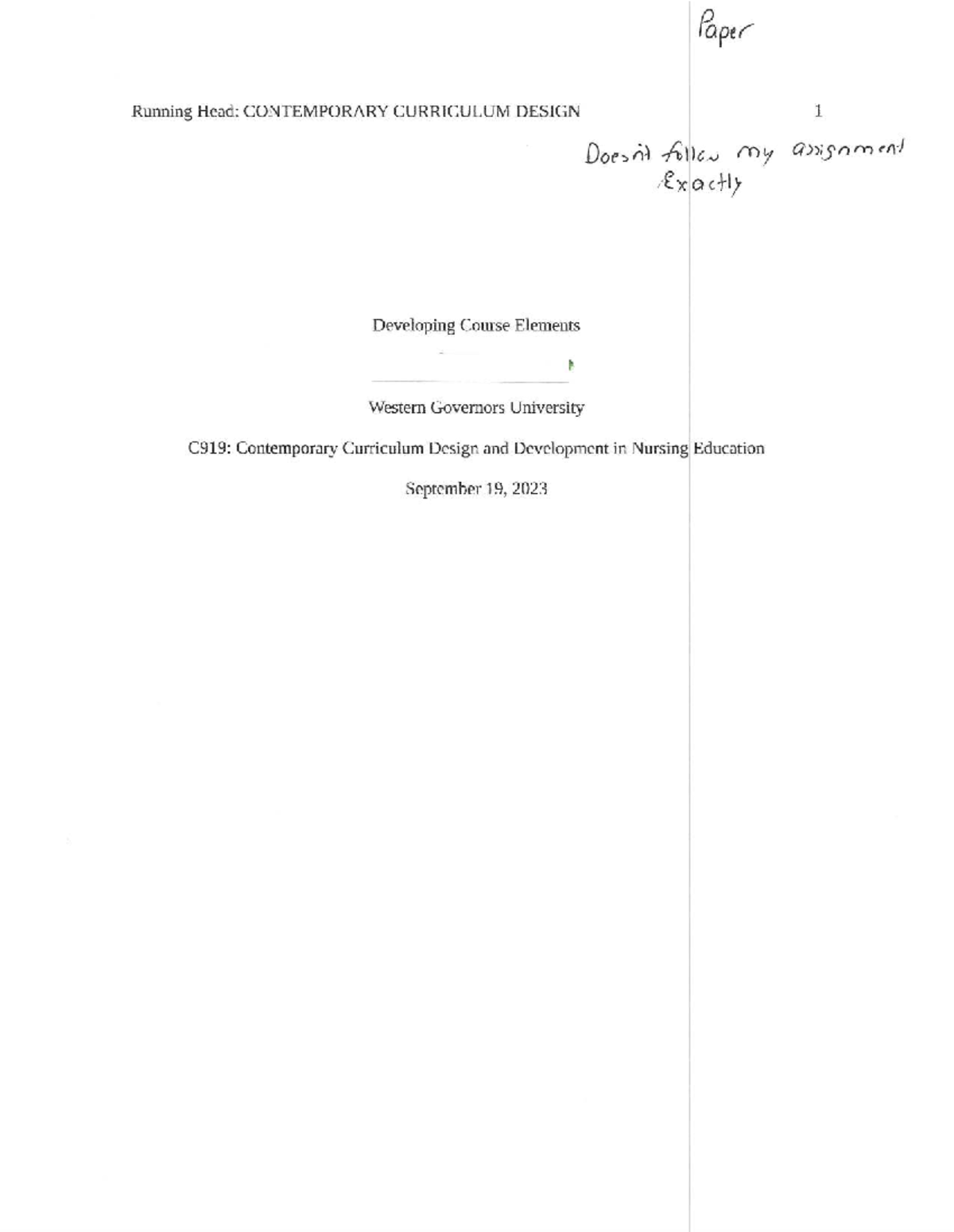 C919: Developing Course Elements Using the ADDIE Model in Nursing ...