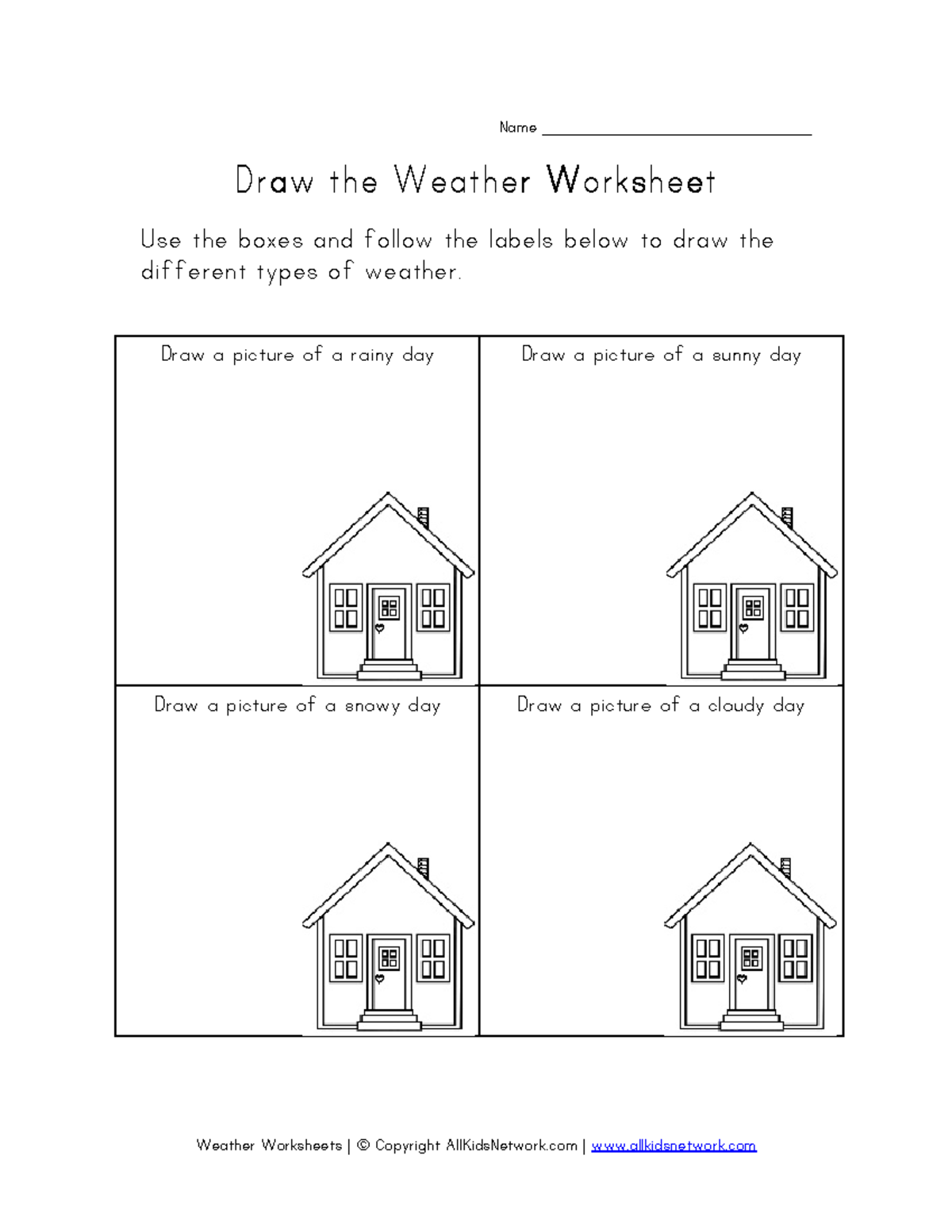 Weather Drawing Worksheet: Types of Weather Activities - Studocu