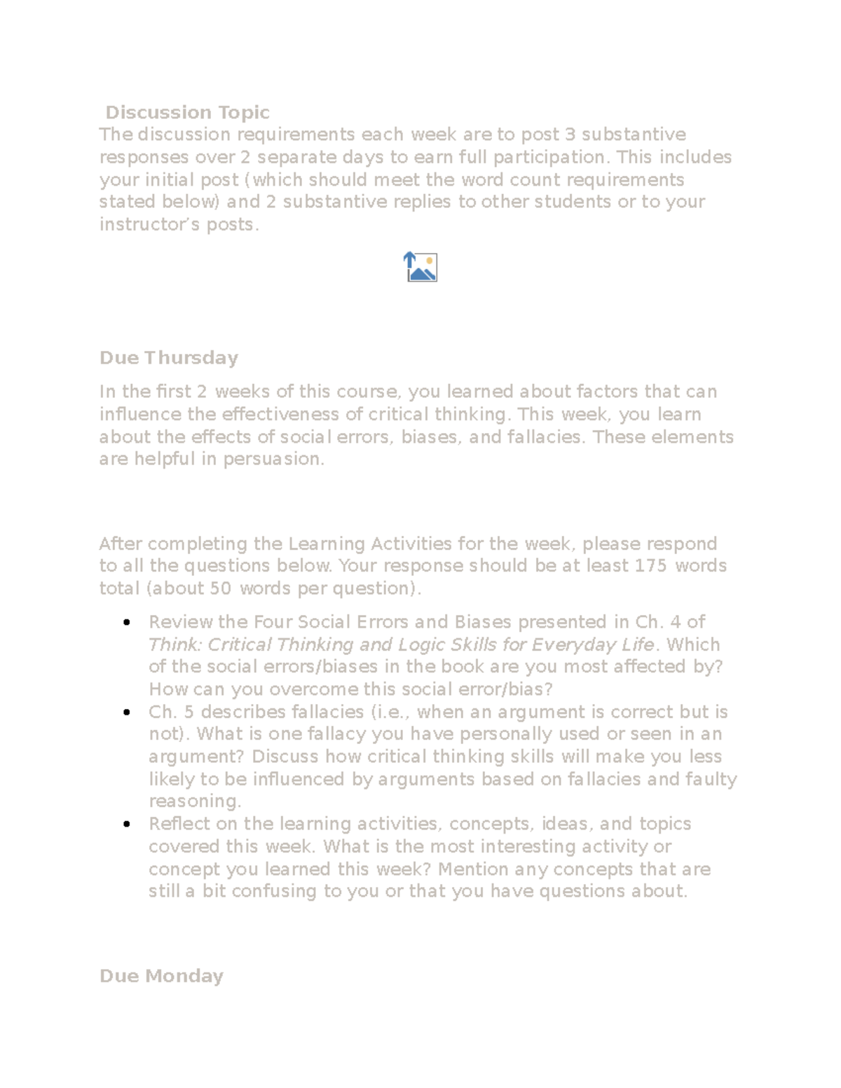 Wk 3 Discussion - Social Errors, Bias, and Fallacies - Discussion Topic ...