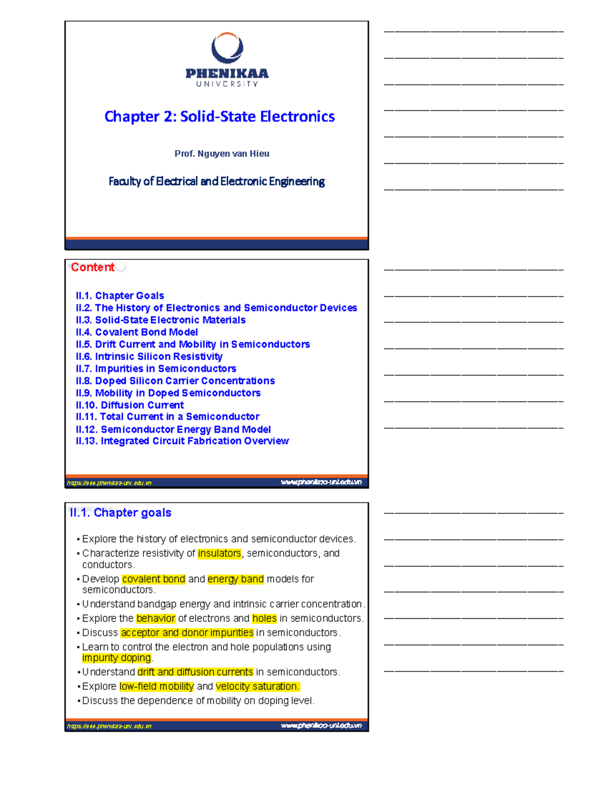 Chapter 2 Solid-State Electronics Handouts - Chapter 2: Solid-State Electronics Prof. Nguyen van ...