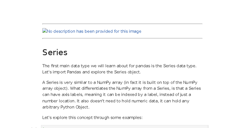 02-Series - Introduction to Pandas Series Data Type - Studocu