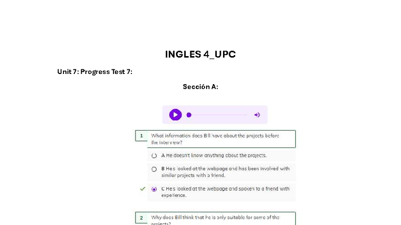 Ingles 4 Progress test 7 - we talk ingles upc - INGLES 4_UPC Unit 7 ...