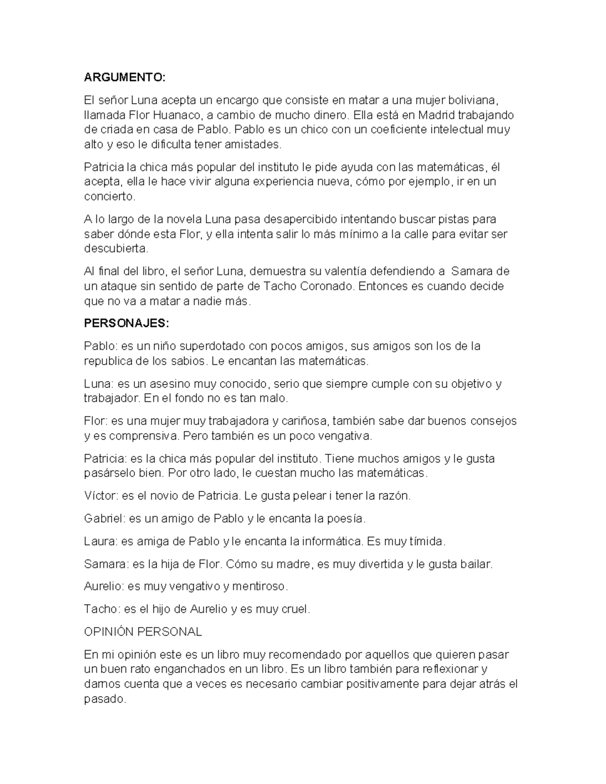 EL Ultimo Trabajo DEL Señor LUNA - ARGUMENTO: El señor Luna acepta un ...