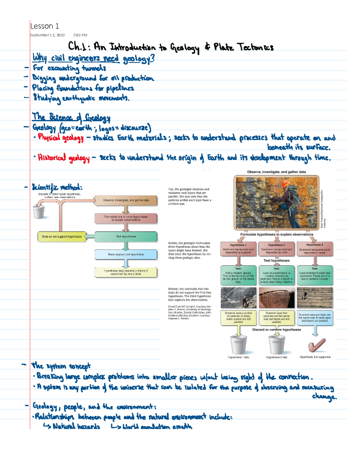Ch. 1 - Intro to Geology & Plate Tectonics: Lesson Overview - Studocu