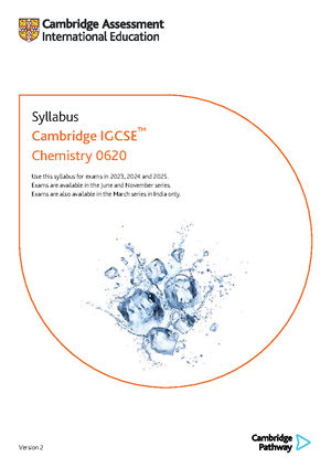 0610 2023 2025 syllabus - Version 1 Syllabus Cambridge IGCSE ™ Biology ...