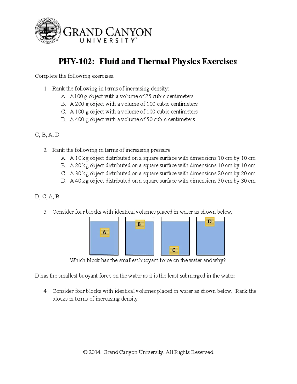 PHY 102 RS Energyand Circular Motion Exercises - PHY-102: Energy and ...