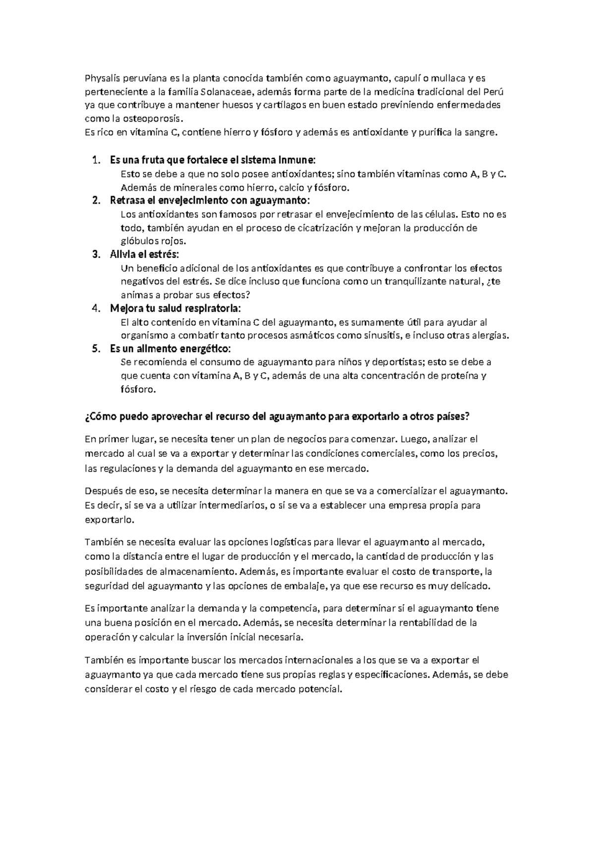 El Aguaymanto - Physalis peruviana es la planta conocida también como ...